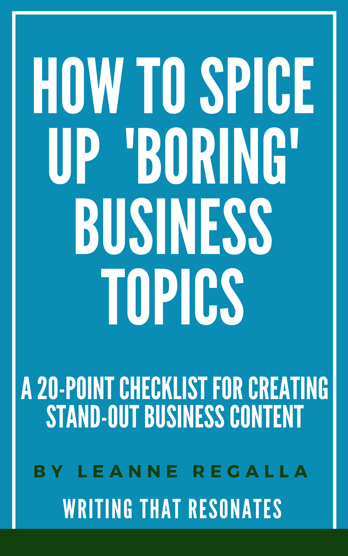 Spice Up Boring Checklist Blue B2b Copywriting